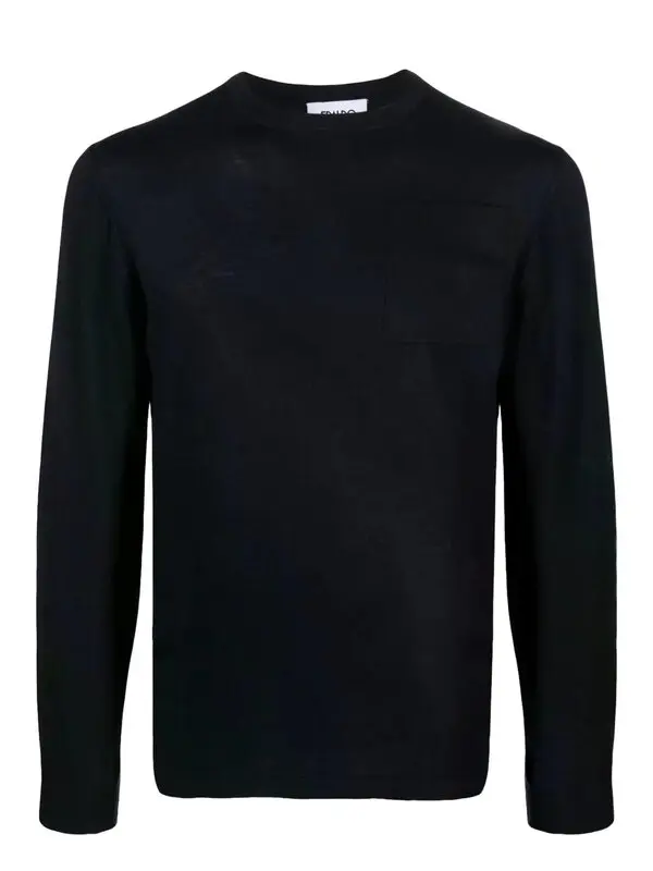ERALDO Crew-neck Wool-cashmere Blend Jumper - Blue