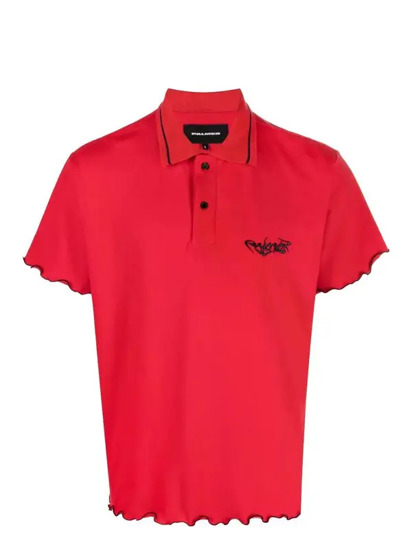 PALMER Lettuce-edge Polo Shirt - Red