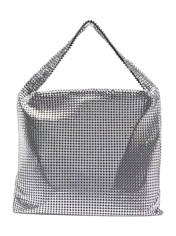 Rabanne Metallic Pixel Tote Bag - Silver