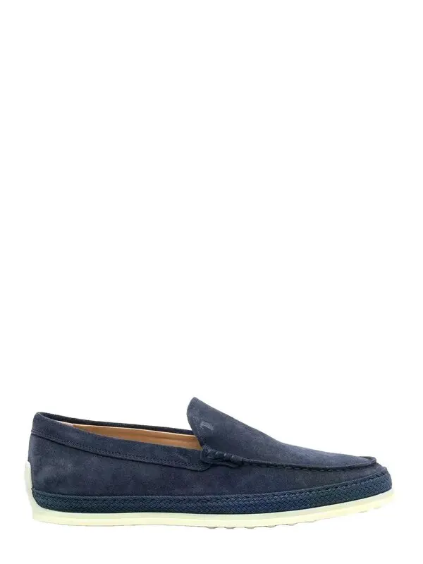 TOD'S Leather Slip-on Loafers - Blue
