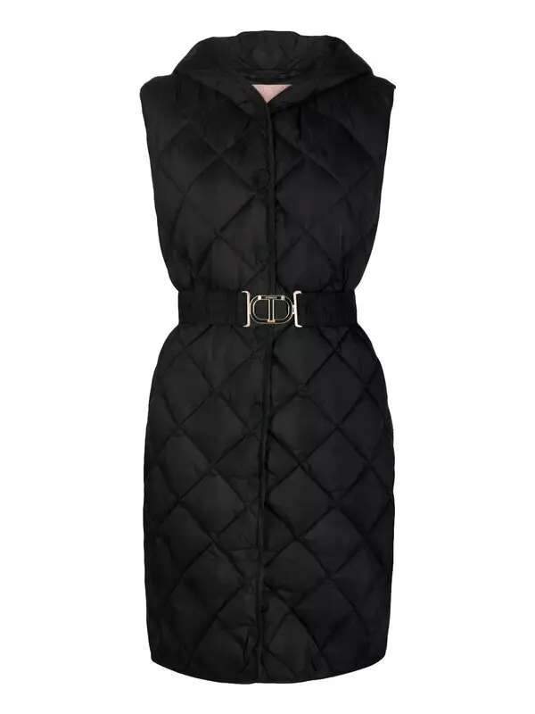 TWINSET Hooded Padded Gilet - Black