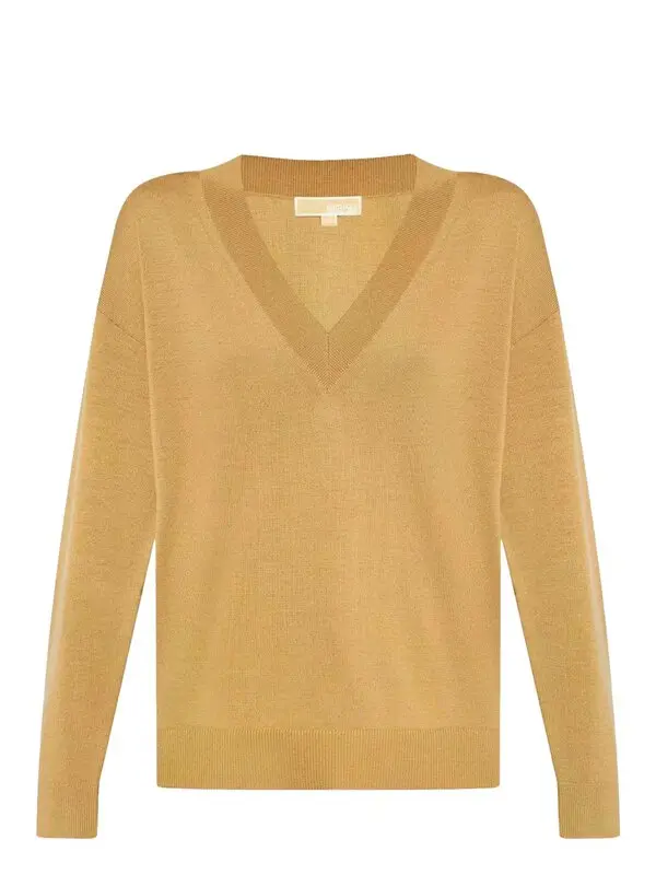 Michael Kors Buttoned Cuffs V-neck Jumper - Neutrals