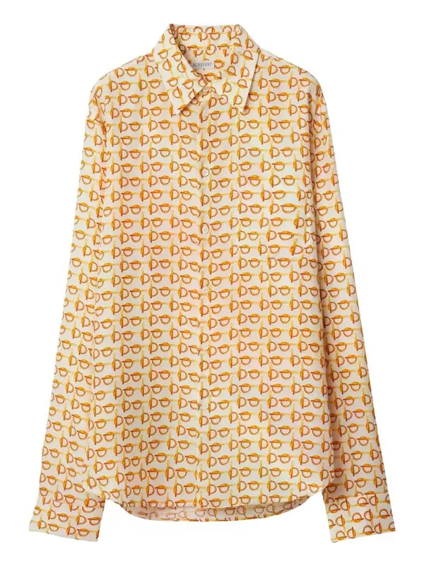 Burberry Silk Poplin Shirt - Orange