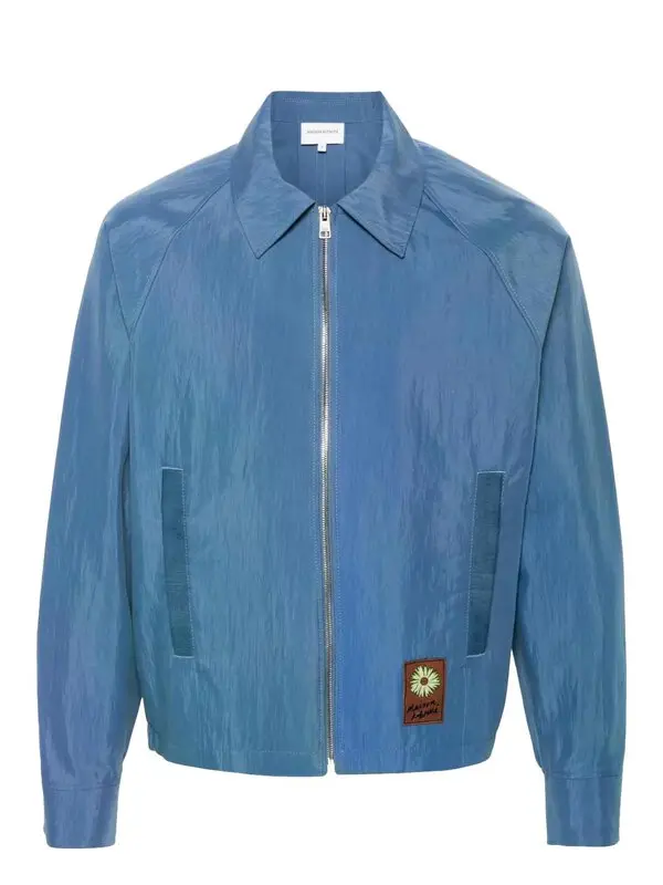 Maison Kitsuné Floating Flower-patch Bomber Jacket - Blue