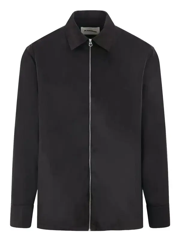 JIL SANDER Twill Overshirt - Black