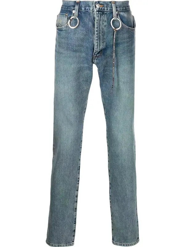 MASTERMIND WORLD Mid-rise Slim Fit Jeans - Blue