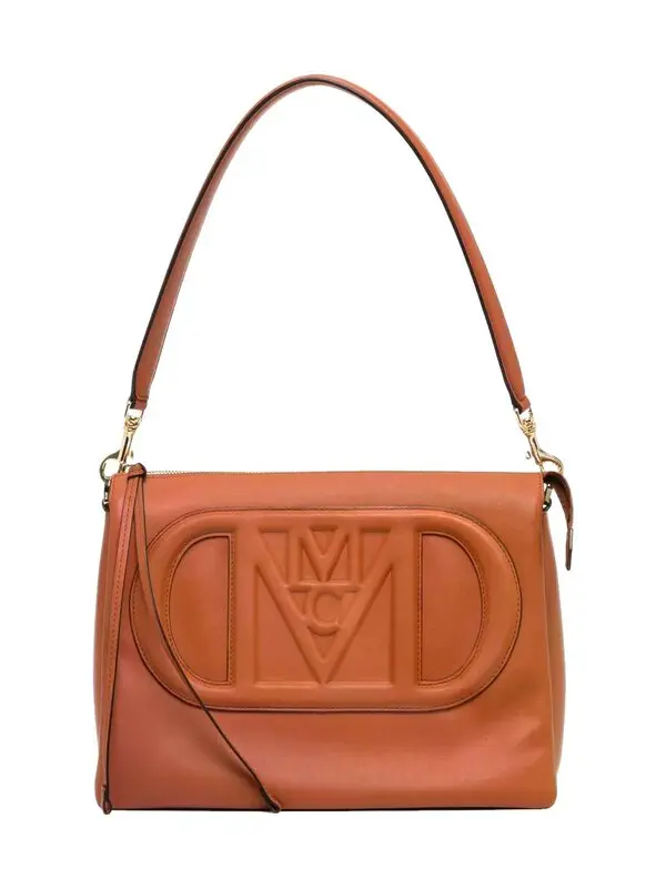 Mcm Travia Leather Shoulder Bag - Brown