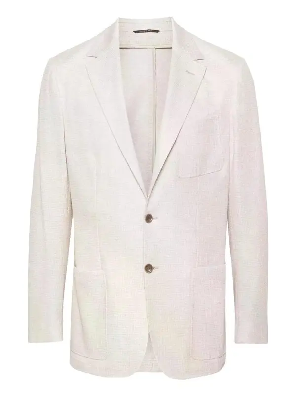 Canali Mélange-effect Blazer - Neutrals