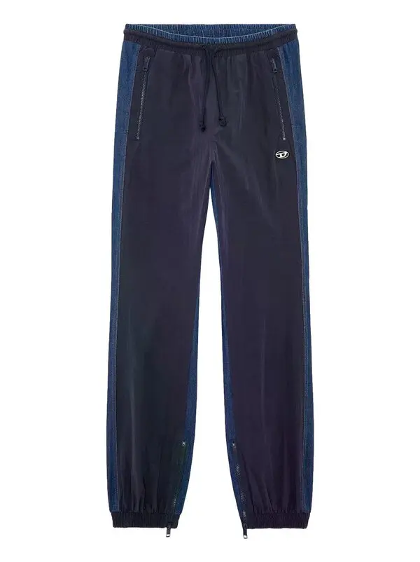 DIESEL® P-bright Logo-appliqué Track Pants - Blue