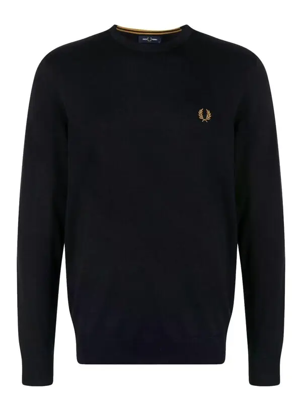 Fred Perry Logo-embroidered Sweater - Blue