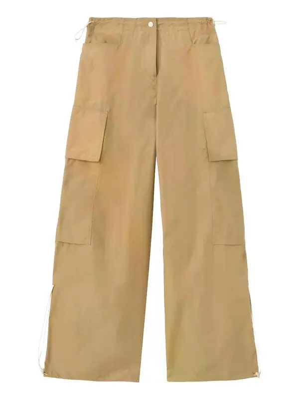 Palm Angels Low-rise Wide-leg Parachute Trousers - Neutrals
