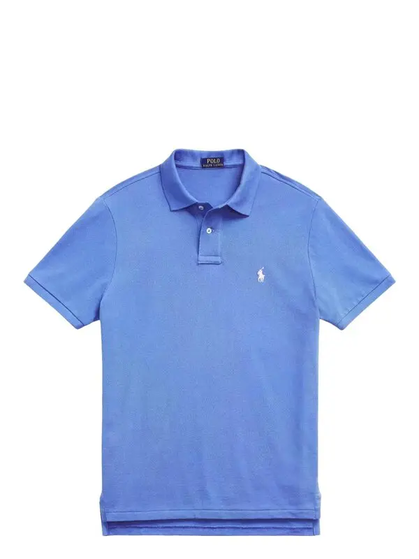 Polo Ralph Lauren Piqué Polo Shirt With Embroidered Pony Motif - Blue
