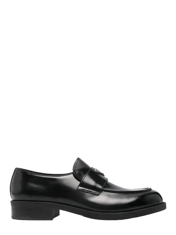 Prada 50mm Chocolate Loafers - Black