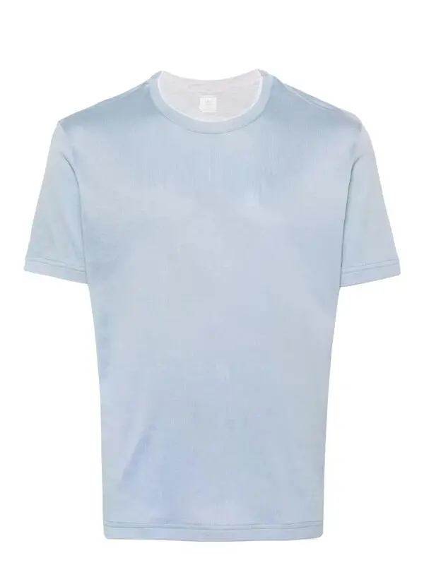 Eleventy Layered Cotton T-shirt - Blue