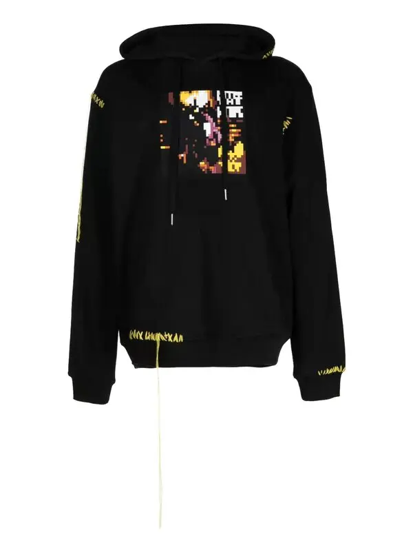 MOSTLY HEARD RARELY SEEN 8-BIT Graphic-print Cotton Hoodie - Black