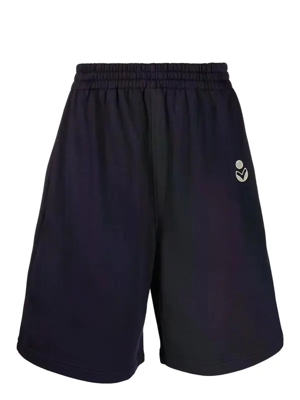 MARANT Logo-embroidered Track Shorts - Blue