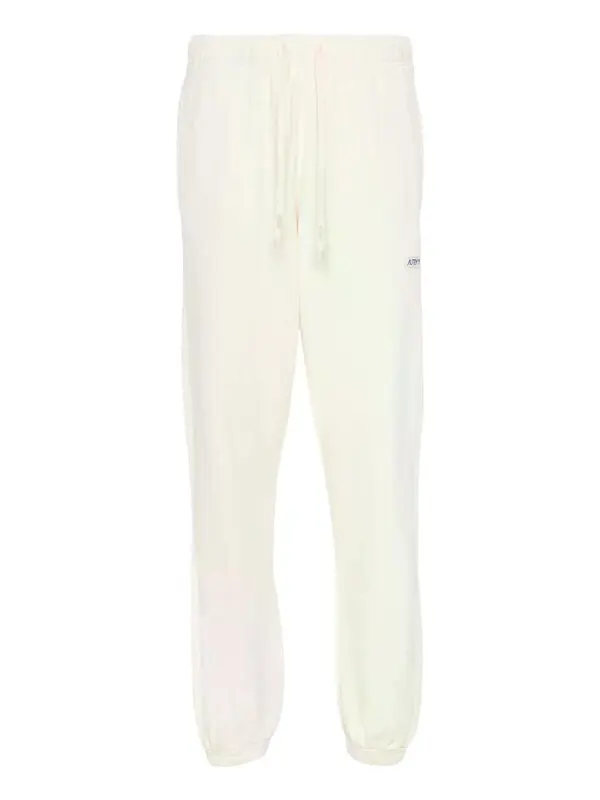 AUTRY Logo-tag Cotton Track Pants - Neutrals