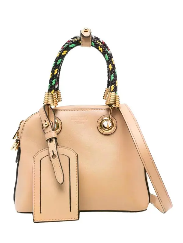 Moschino Leather Tote Bag - Neutrals