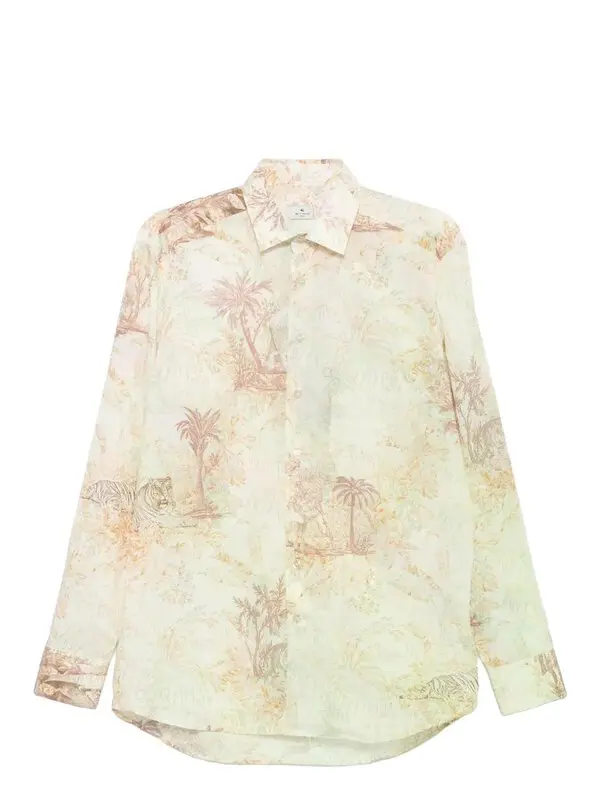 Etro Floral-print Shirt - Neutrals