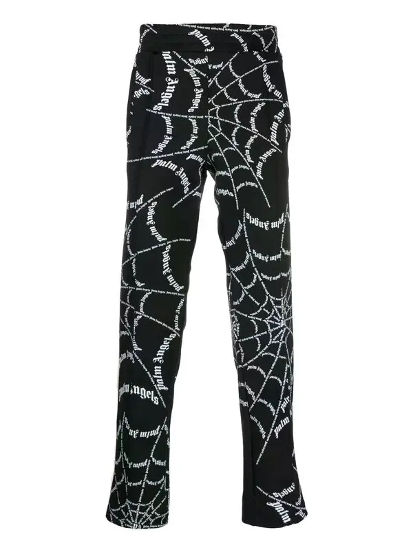 Palm Angels Logo-print Track Pants - Black