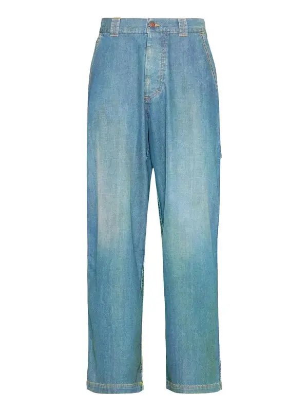 MAISON MARGIELA Mid-rise Wide-leg Jeans - Blue