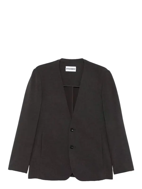 Attachment V-neck Blazer - Grey
