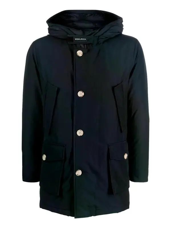 Woolrich Logo-appliqué Padded Parka - Blue
