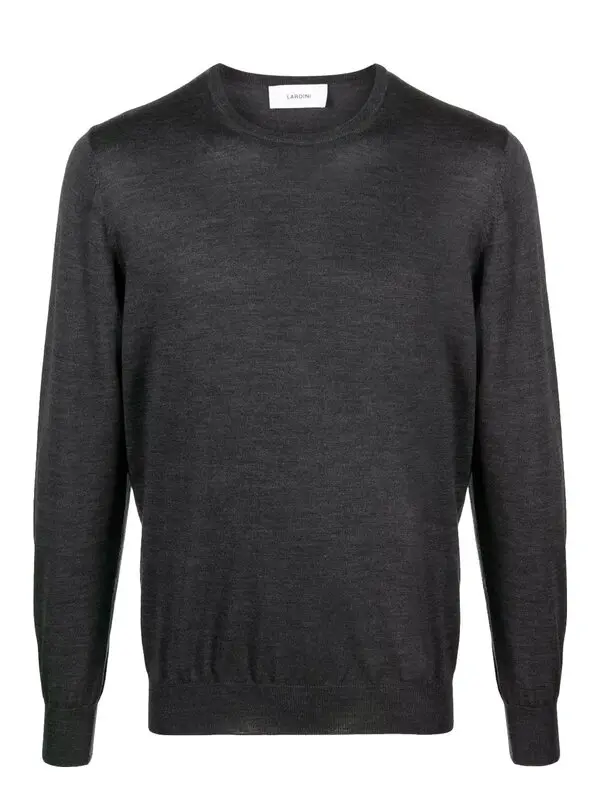 LARDINI Crew-neck Wool Jumper - Grey