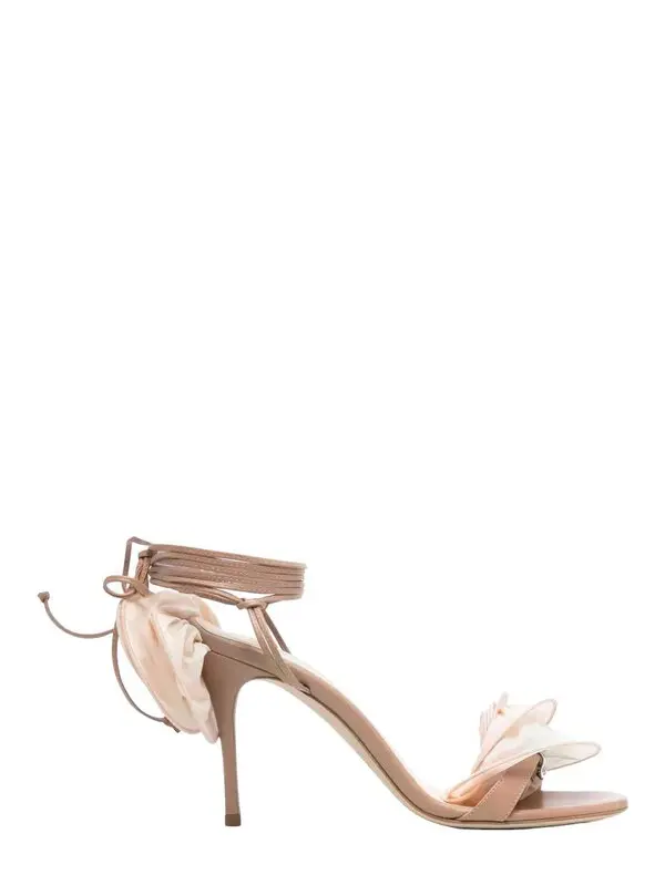 Magda Butrym 90mm Floral-appliqué Sandals - Beige