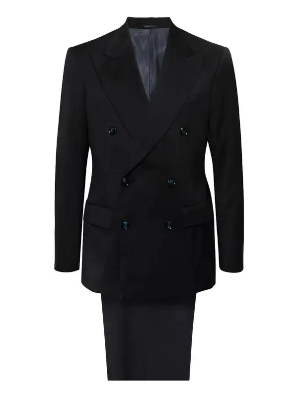 Giorgio Armani Peak-lapel Double-breasted Suit - Blue