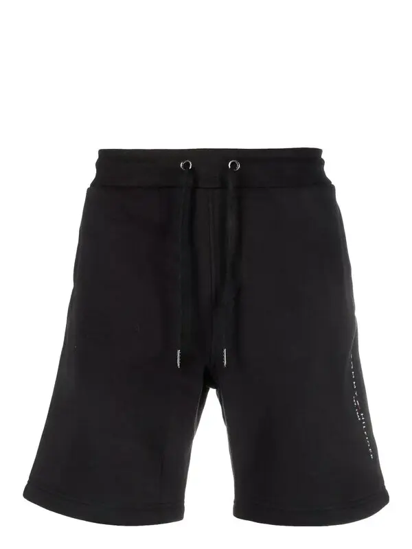 Tommy Hilfiger Drawstring-waist Cotton-blend Track Shorts - Black