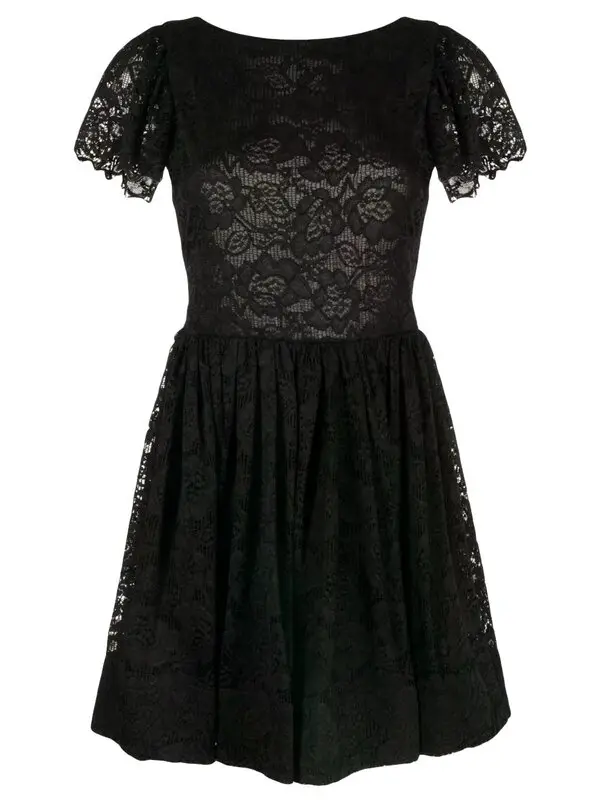 Caroline Constas Marguerite Lace Mini Dress - Black