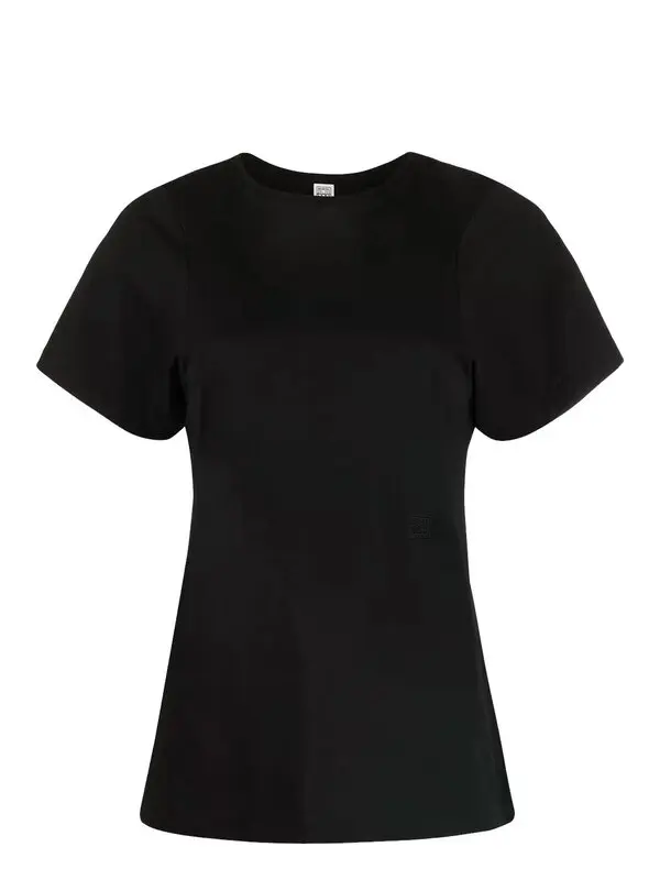 TOTEME Short-sleeve Cotton T-shirt - Black