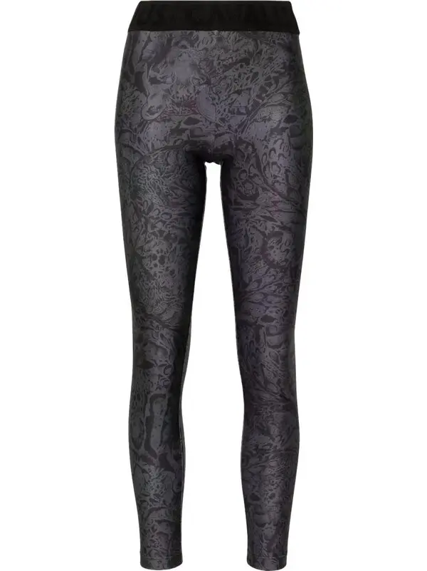 Just Cavalli Leopard-print Leggings - Grey
