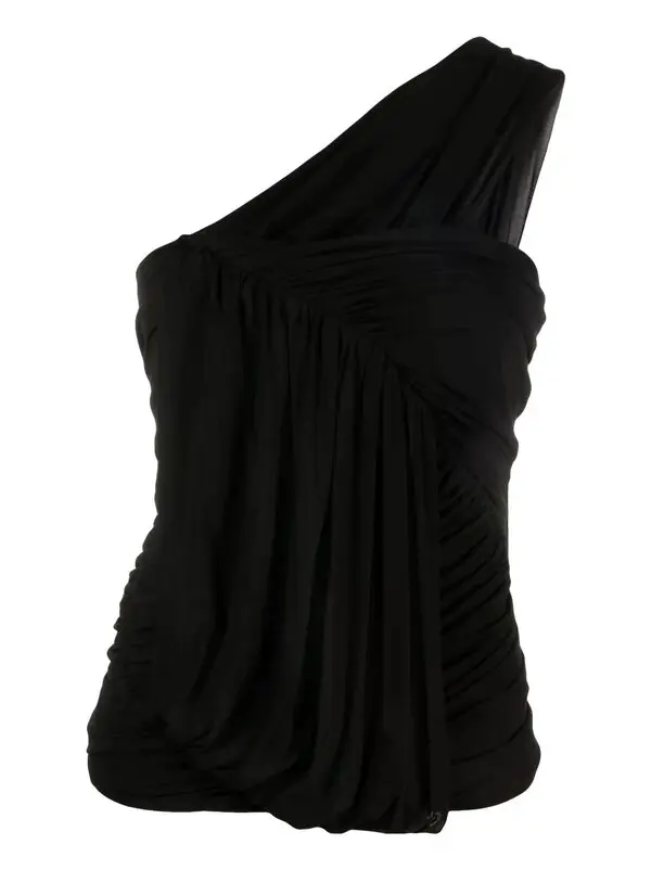 Rick Owens Draped One-shoulder Blouse - Black