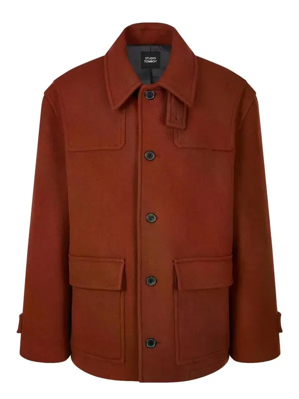 STUDIO TOMBOY Non-toggle Duffle Coat - Orange