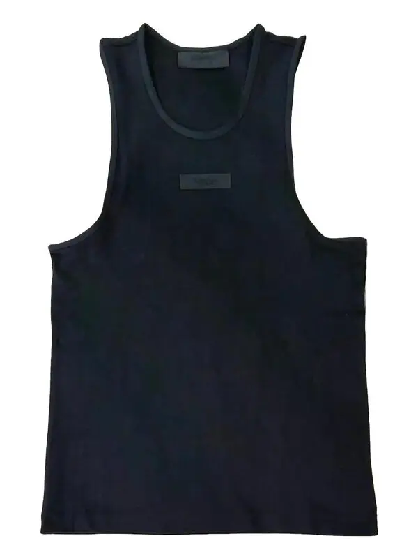 Fear Of God Logo Appliqué Cotton Tank Top - Black