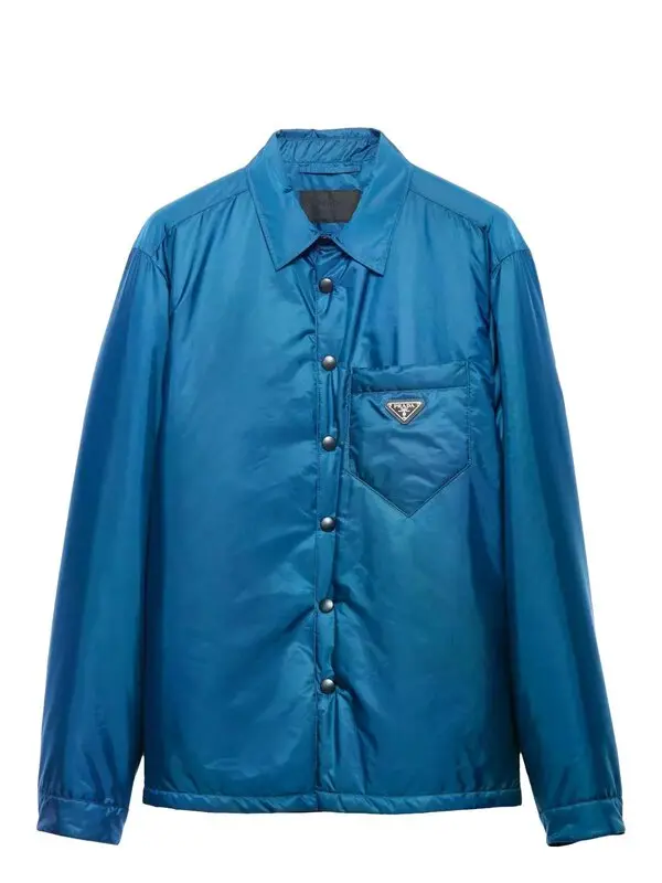 Prada Triangle-logo Shirt - Blue