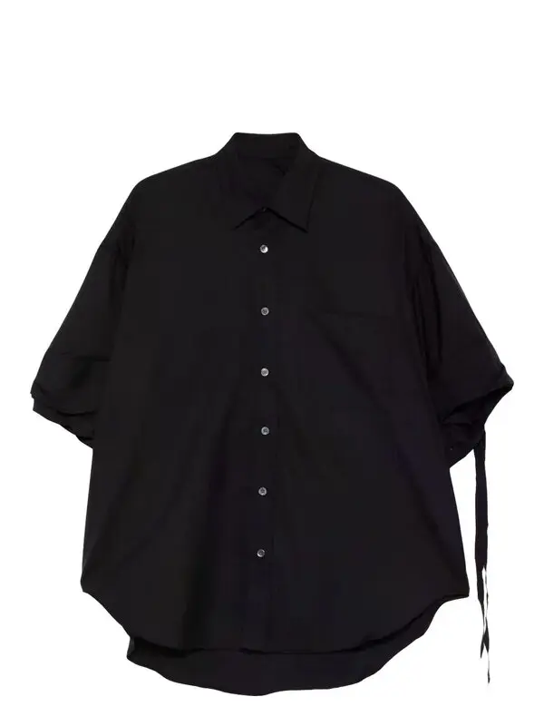 MARINA YEE Wool Interlock Twill Shirt - Black