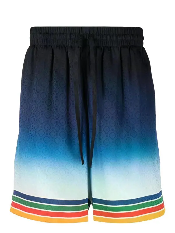 Casablanca Studio De Musique Silk Shorts - Blue