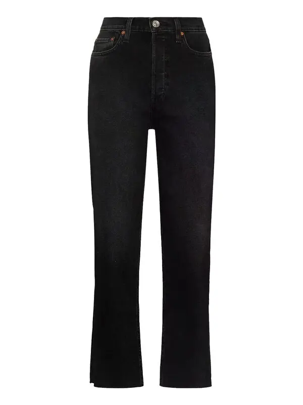 RE/DONE 70s Stone Pipe Straight-leg Jeans - Black