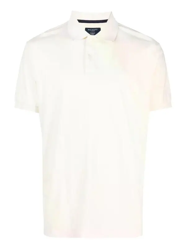 HACKETT Logo-embroidered Cotton Polo Shirt - Neutrals