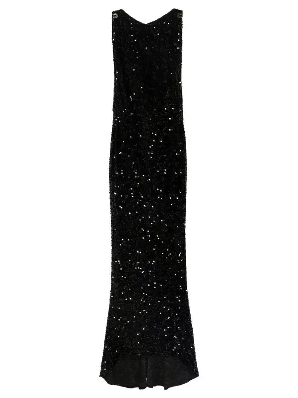 Elisabetta Franchi Sequinned Maxi Dress - Black