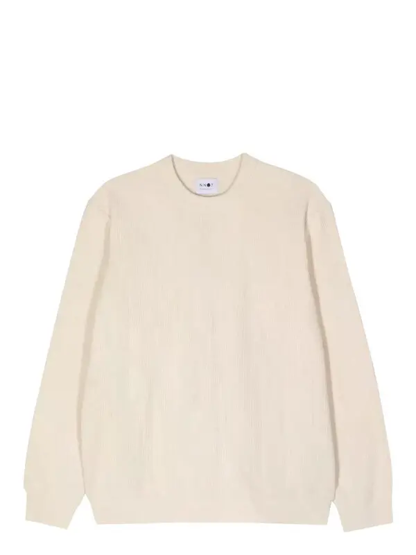 Nn07 Danny Ribbed Jumper - Neutrals