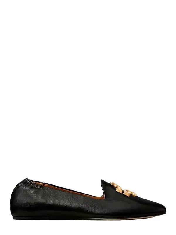 Tory Burch Eleanor Smoking Slippers - Black