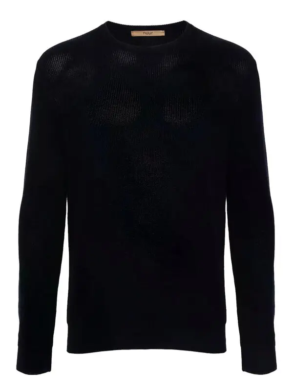 NUUR Knitted Cotton Jumper - Blue