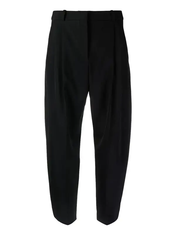 Stella McCartney Tapered-leg Cropped Trousers - Black
