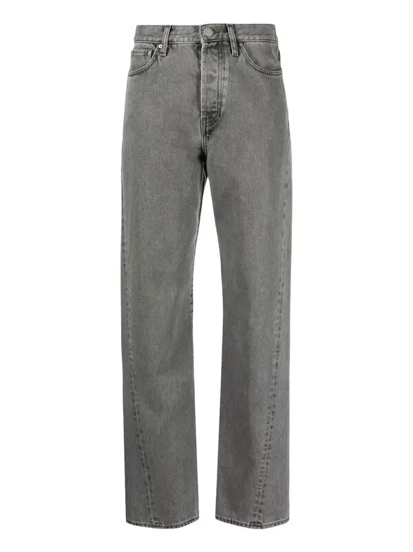 TOTEME Twisted Seam Straight-leg Jeans - Grey
