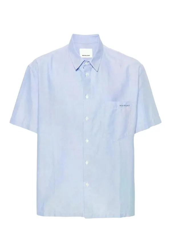 MARANT Iggy Logo-embroidered Shirt - Blue