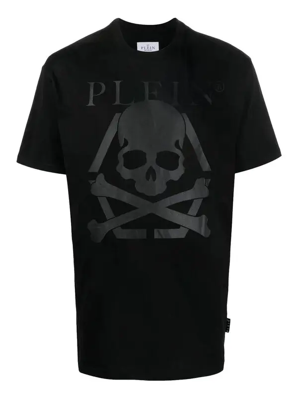 Philipp Plein Skull Print Logo T-shirt - Black